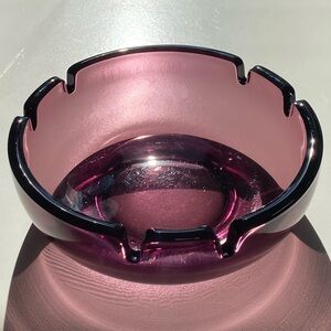 Accents | Large Round Purple Glass Vintage Ashtray | Poshmark